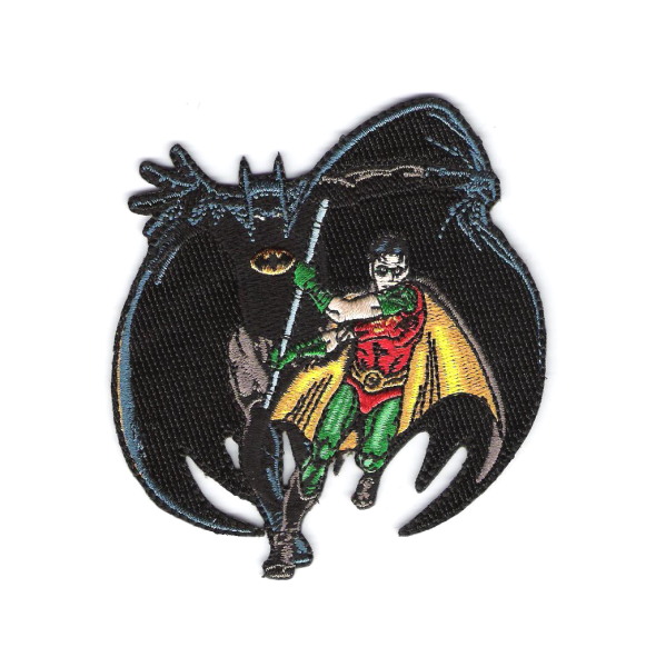 Batman and Robin Figures Running Embroidered Iron On Patch | Starbase ...