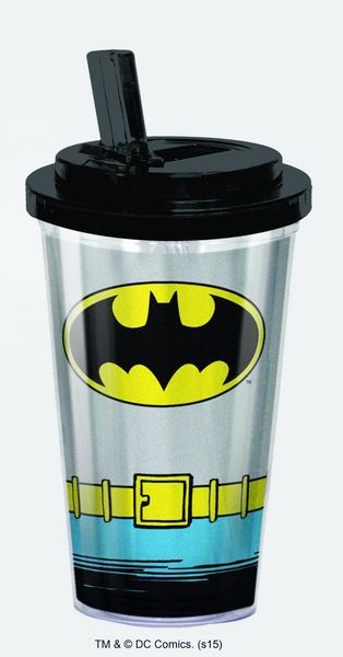 Batman Costume Acrylic Travel Cup with Flip Top Lid | Starbase Atlanta