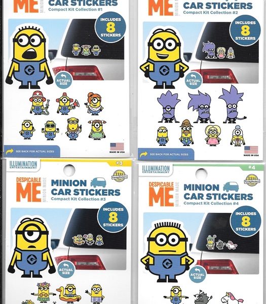 Despicable Me 32 Minion Peel Off Car Stickers Kit Collections #1-4 NEW ...