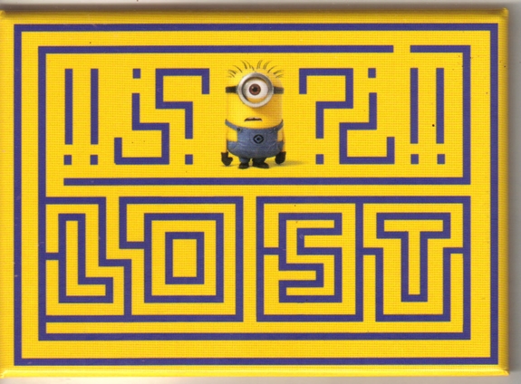 Despicable Me Movie Minion Stuart LOST in A Maze Refrigerator Magnet ...