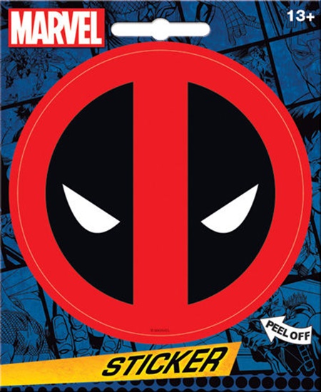 Marvel Comics Deadpool Eyes Logo Red and Black Peel Off Sticker Decal ...