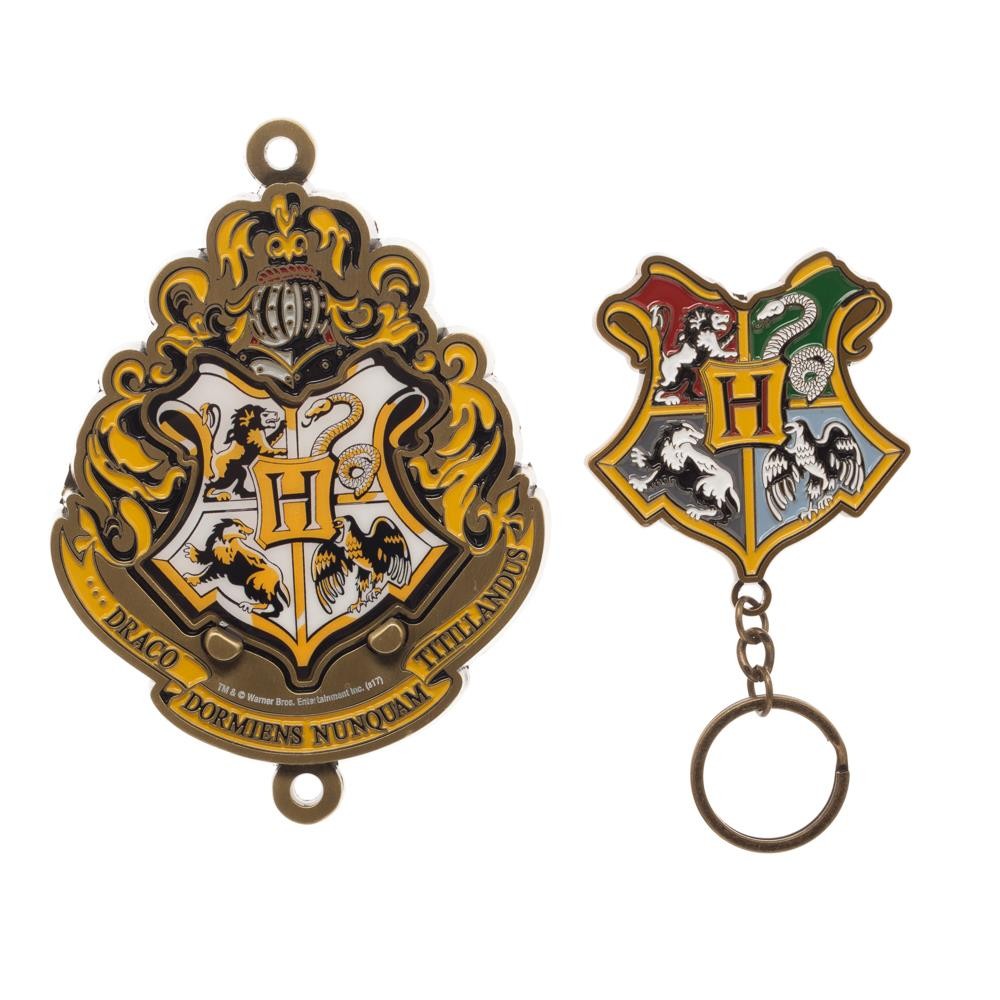 Harry Potter Hogwarts Crest Logo Colored Magnetic Key Ring/Chain Key ...