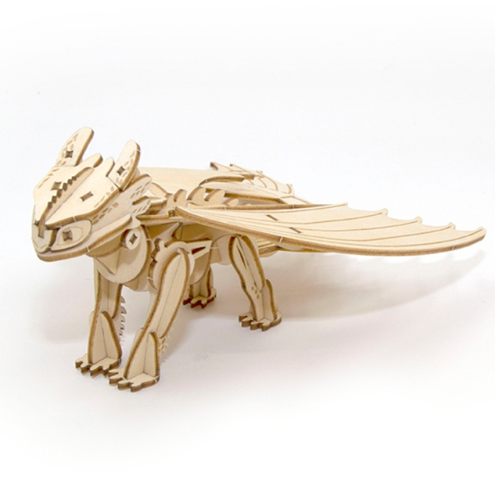 How To Train Your Dragon Movie Toothless 3D Laser Cut Wood Model and ...