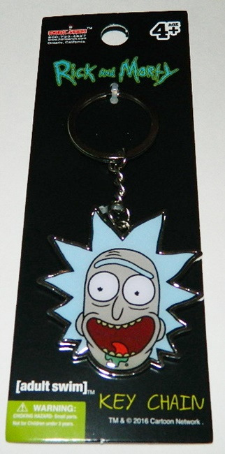 Rick and Morty Animated TV Series Ricks Head Colored Metal Key Ring ...