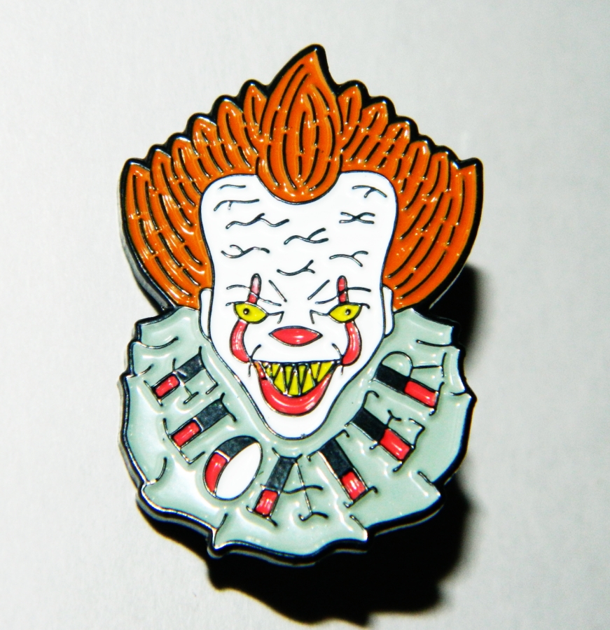 Stephen King's It The Movie Pennywise Face and Teeth Metal Enamel Pin ...