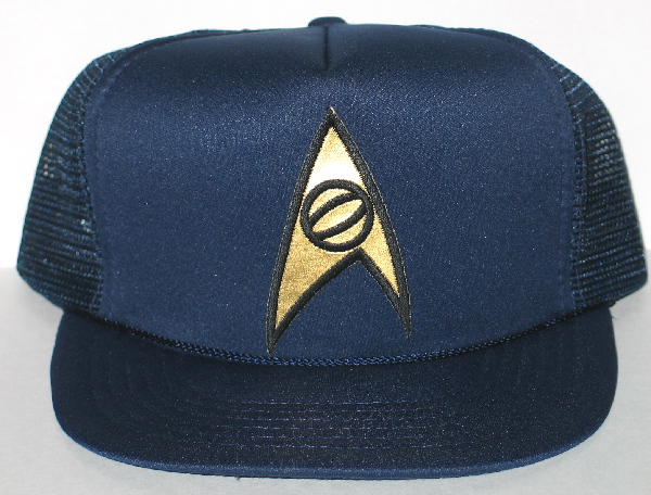 Star Trek The Original Series Science Logo Patch on a Blue Baseball Cap ...