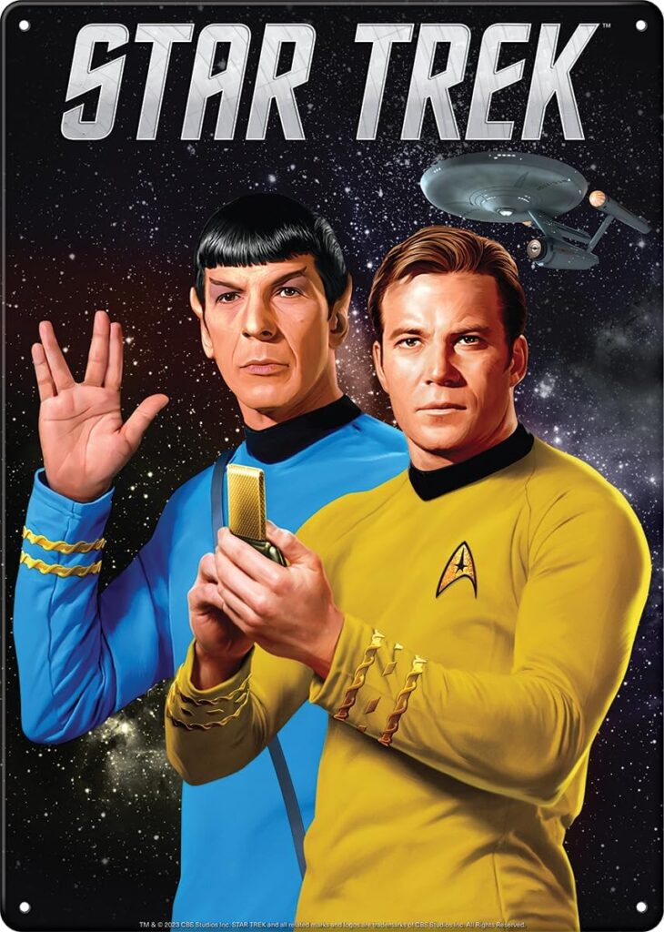 Star Trek: The Original Series Spock & Kirk Under the Enterprise Tin ...