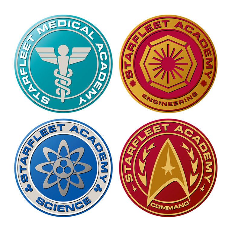 Star Trek Starfleet Academy Department Logos 4 Piece Coaster Set UNUSED ...