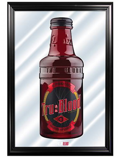 True Blood TV Series Tru Blood Drink Bottle Framed Wall Mirror Art ...